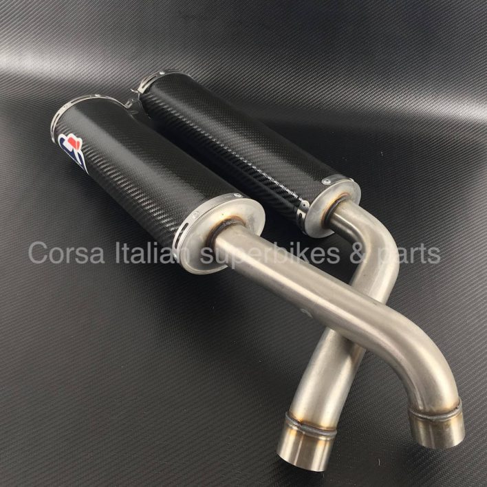 Ducati Termignoni 50 mm full system w. NEW carbon fiber silencers exhaust 748 916 996 SP SPS