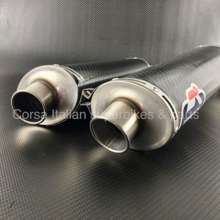 Ducati Termignoni 50 mm full system w. NEW carbon fiber silencers exhaust 748 916 996 SP SPS